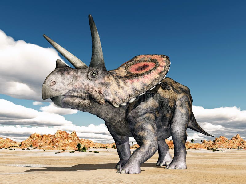 Dinosaur Torosaurus stock illustration. Illustration of primeval - 58506482
