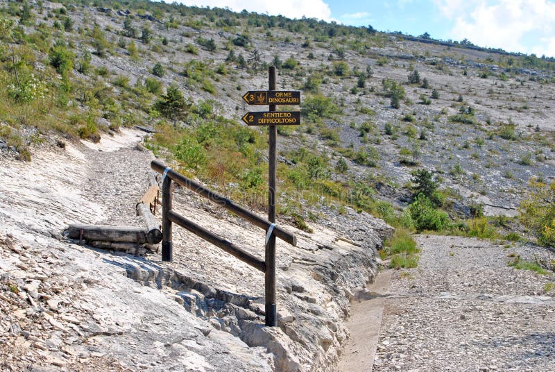 Dinosaur tracks stock image. Image of colorful, road - 18559441