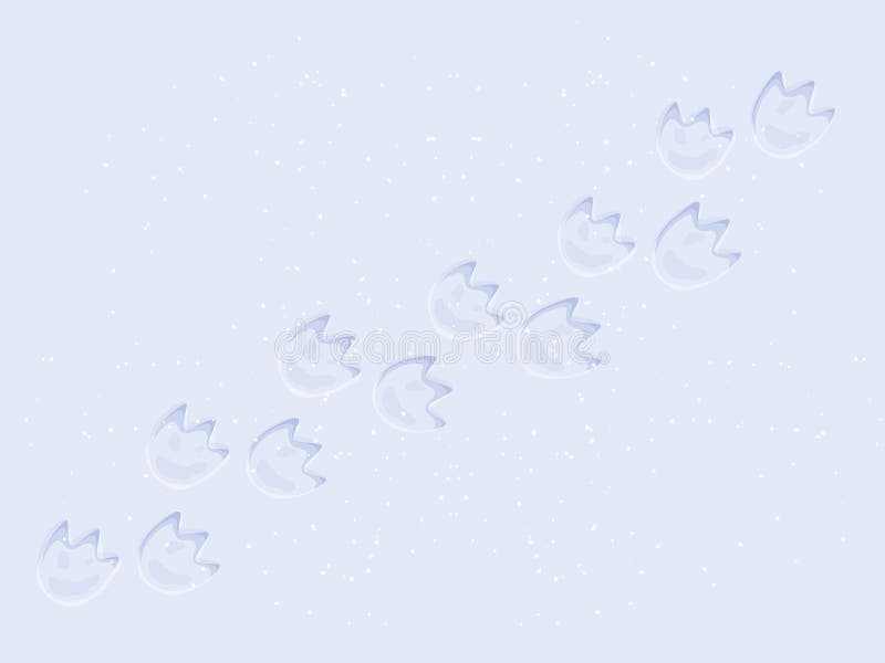Dinosaur Tracks on Snow. Dragon Tracks Symbol of the New Year Stock ...