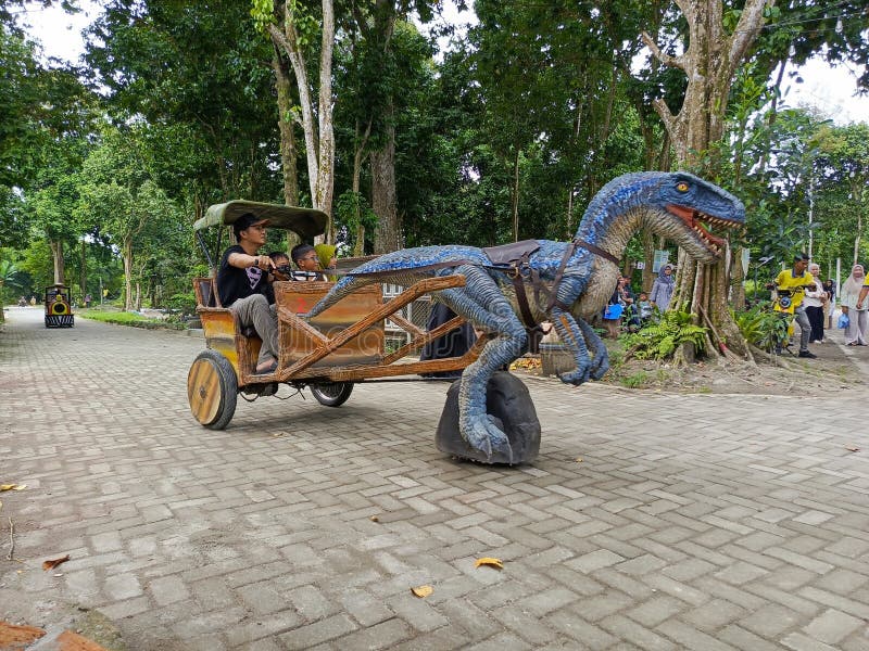 Dinosaur Train Ride in the Amusement Park Editorial Photography - Image ...