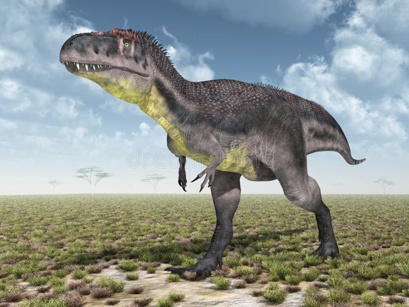 Tyrannotitan Dinosaur Roaring - 3D Render Stock Illustration ...