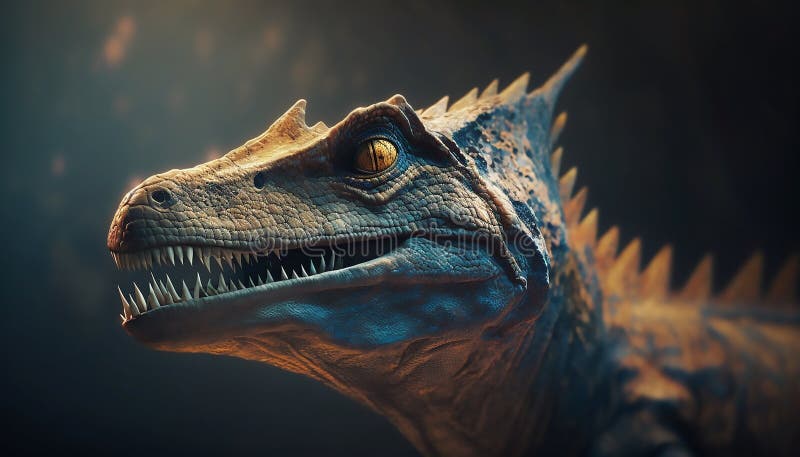 A Dinosaur Velociraptor in Jurassic Park Stock Illustration ...