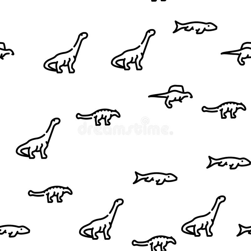 Dinosaur Wild Animal Vector Seamless Pattern Stock Vector ...