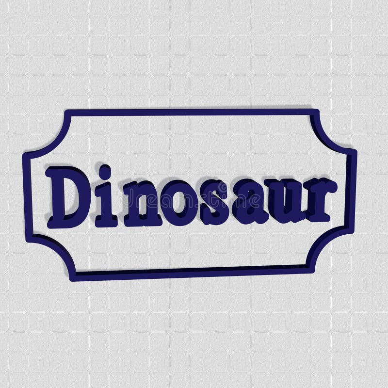 "Dinosaur" - Word, Lettering or Text As 3D Illustration, 3D Rendering ...