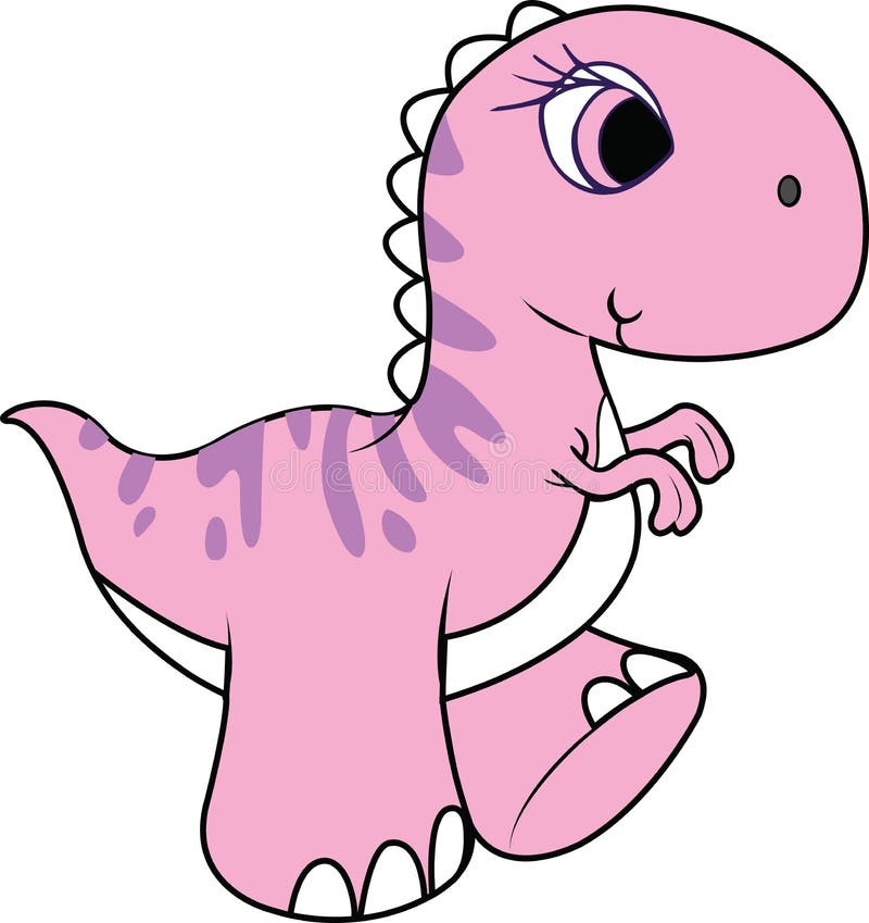 Dinosaure, dinosaure rose illustration stock. Illustration du photo ...