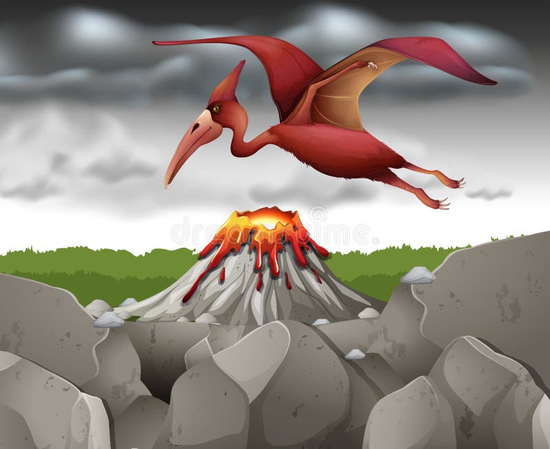 Dinosaurio Del Vuelo De Kryptodrakon Sobre La Charca Foto de archivo ...