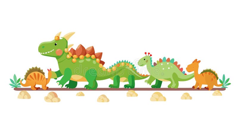 Border Design Cute Prehistoric Stock Illustrations – 175 Border Design ...