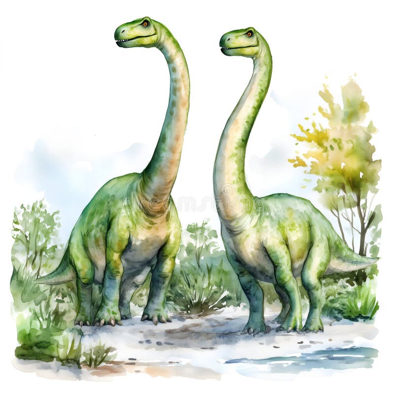 Dinosaurs. Brontosaurus stock illustration. Illustration of ...