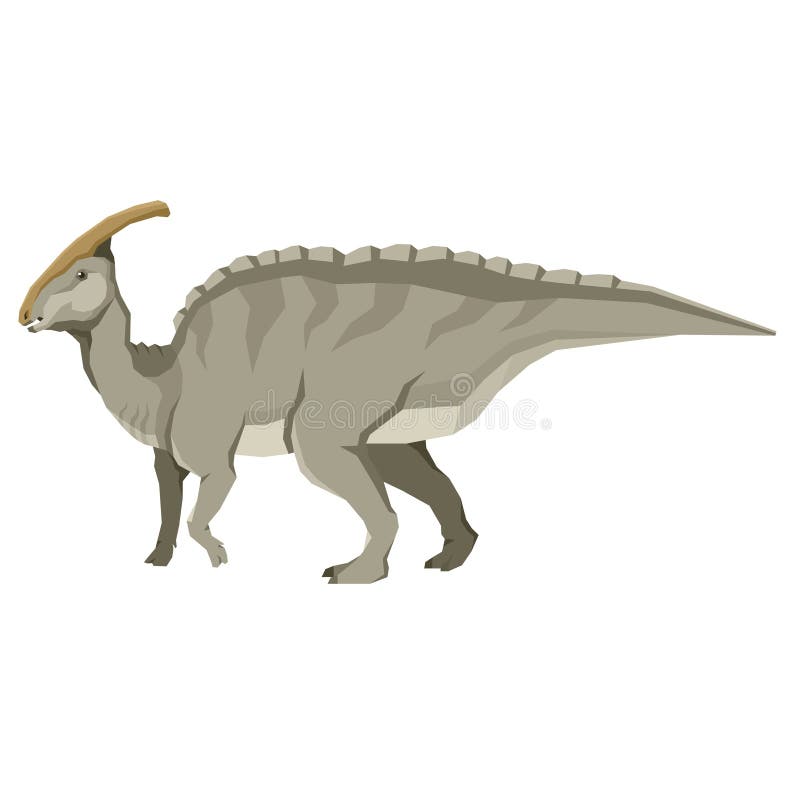 Dinosaurs Collection Hadrosaurus Vector Illustration Isolated Object ...