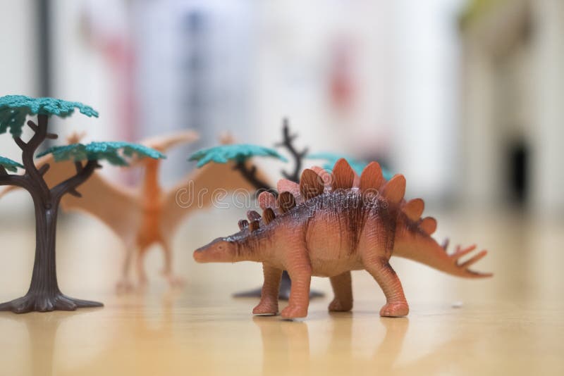 Dinosaurs Figurines Placed Together Stock Image - Image of creature ...