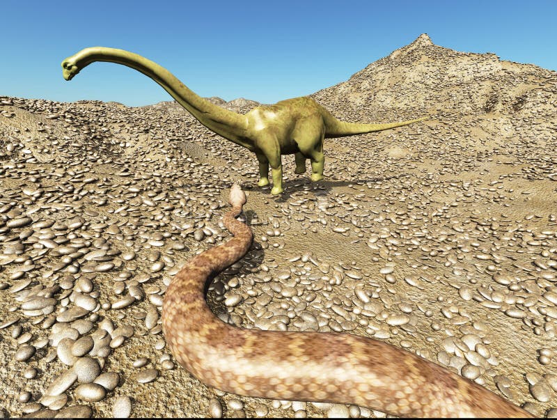 Dinosaurs Jurassic Prehistoric Scene Dinosaur Fighting with Snake 3d ...