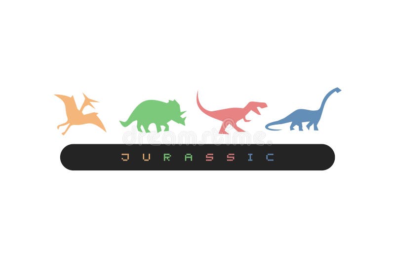 Dinosaurs symbols design stock vector. Illustration of dinosaur - 163243744