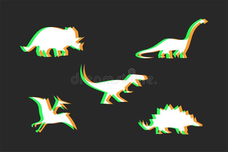 Dinosaurs symbols design stock vector. Illustration of pteranodon ...