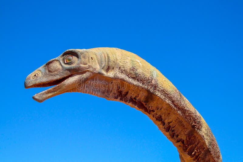 Dinosaurus in Desert. the Model of a Dinosaur. Artificial Dinosaur ...