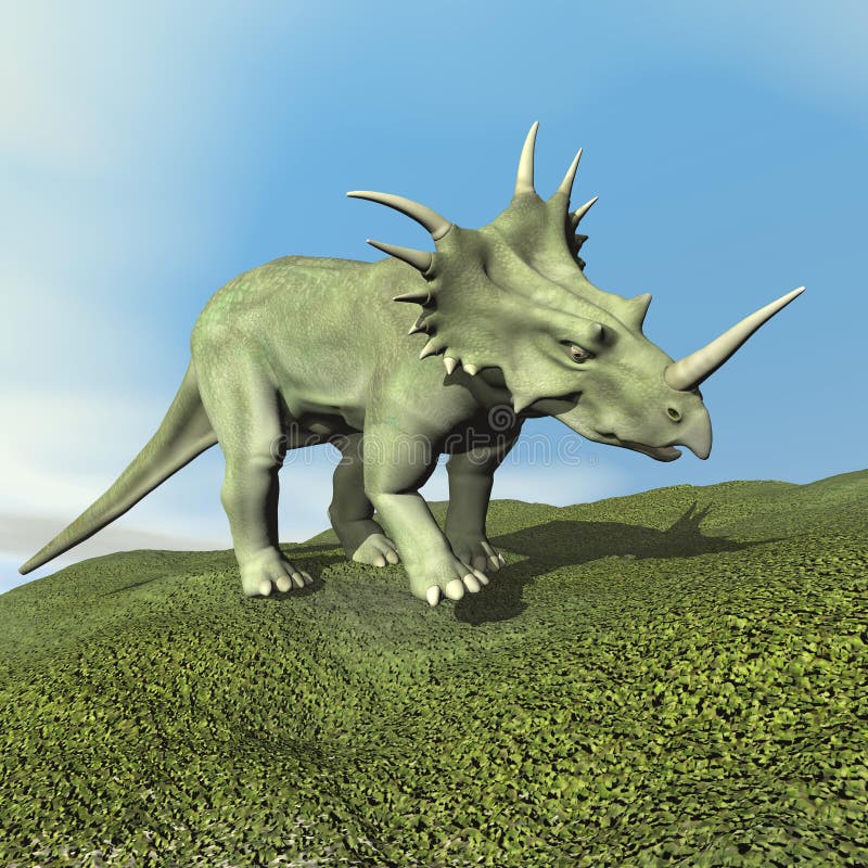 Dinossauro Do Styracosaurus Isolado Animal Antigo Prehistori De Dino ...