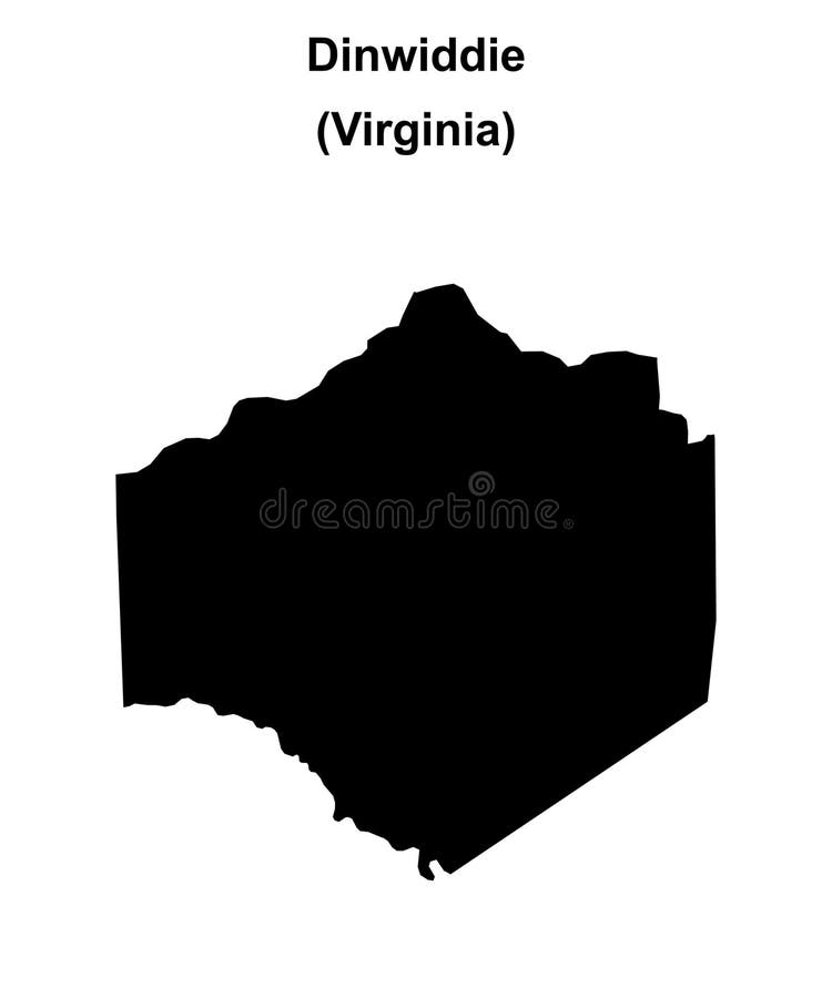 Dinwiddie Outline Map Stock Illustrations – 18 Dinwiddie Outline Map ...