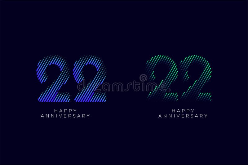 Dioagonal Line Stripes Speed Gradient Colorful 22th, 22th Happy ...