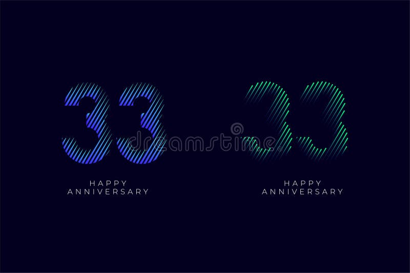 Dioagonal Line Stripes Speed Gradient Colorful 33th, 33th Happy ...