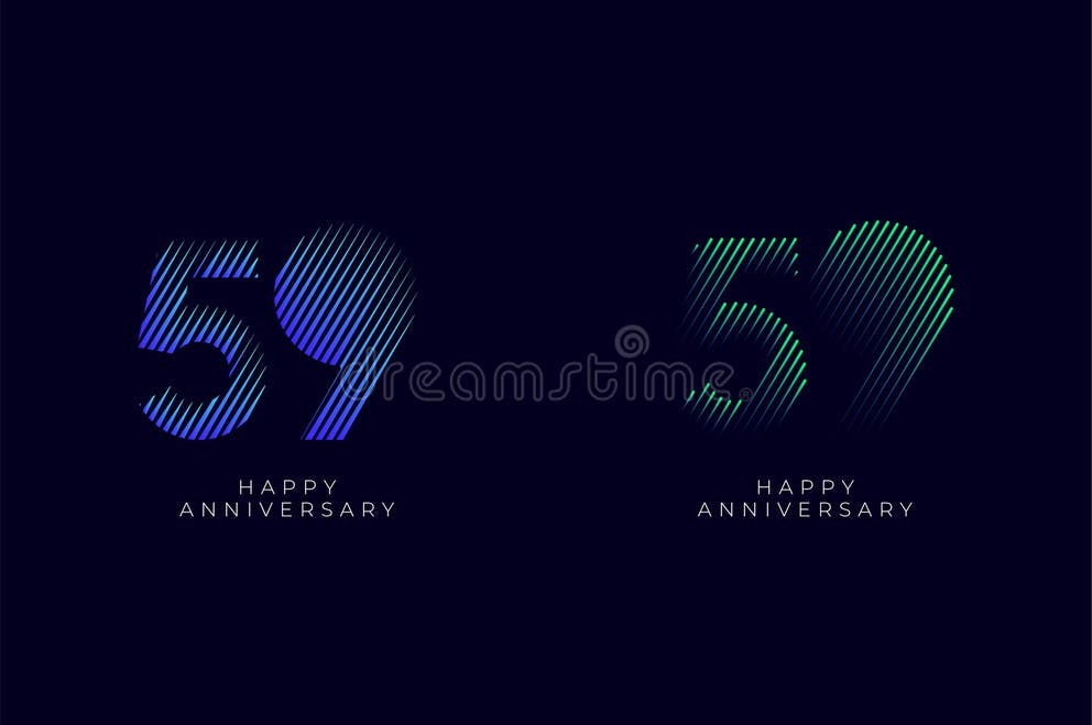 Dioagonal Line Stripes Speed Gradient Colorful 59th, 59th Happy ...