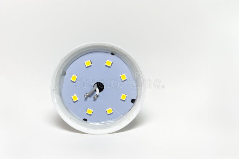 The Internal Structure of the Diode Lamps Closeup Stock Image - Image ...