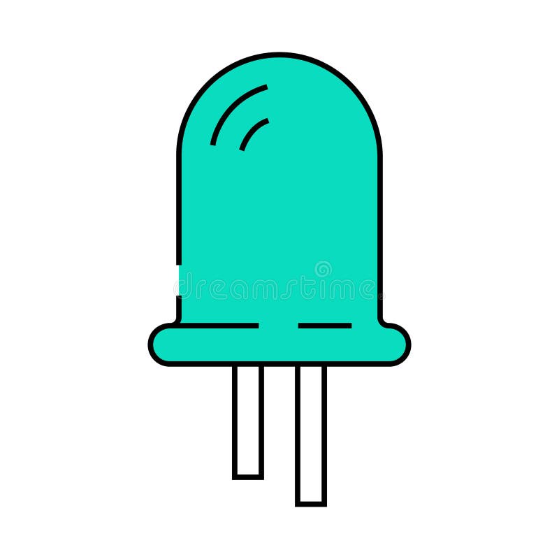 Diode Electrical Engineer Icon Color Illustration Stock Vector ...