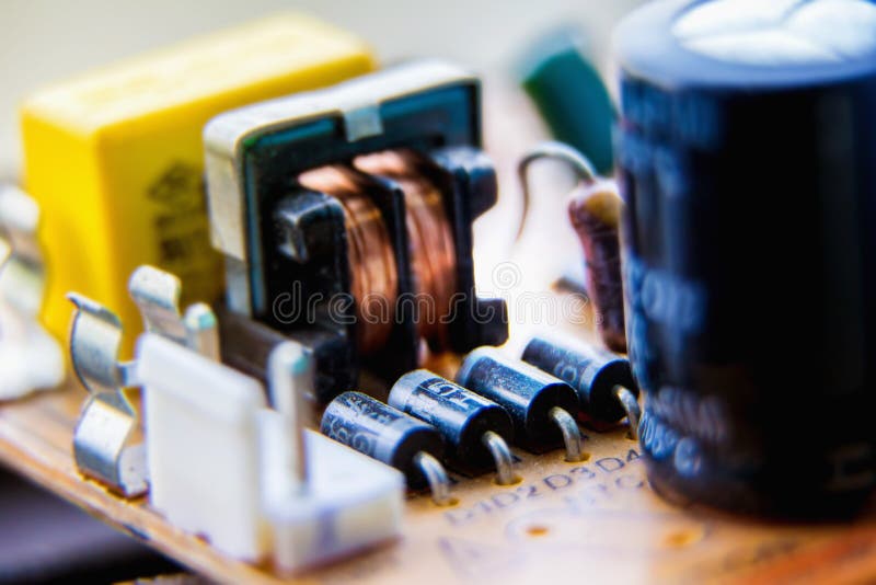 A Diode in an Electronic Circuit Board. Stock Photo - Image of number ...