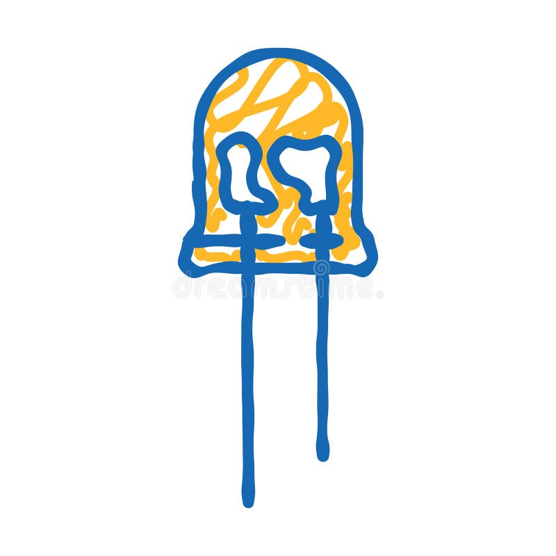 Diode Electronic Component Icon Doodle Illustration Stock Vector ...