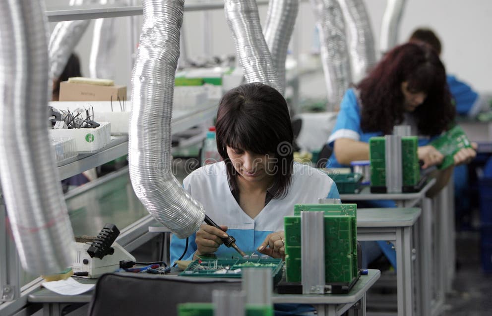 Diode Factory Workers editorial image. Image of micro - 43626010