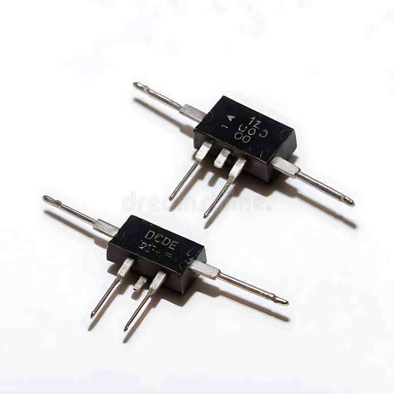 Transistor (NPN or PNP) on a White Background Stock Image - Image of ...