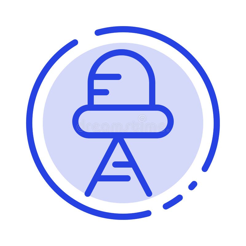 Diode, Led, Light Blue Dotted Line Line Icon Stock Vector ...