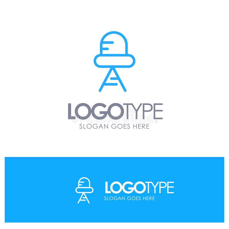 Diode, Led, Light Blue Outline Logo Place for Tagline Stock Vector ...