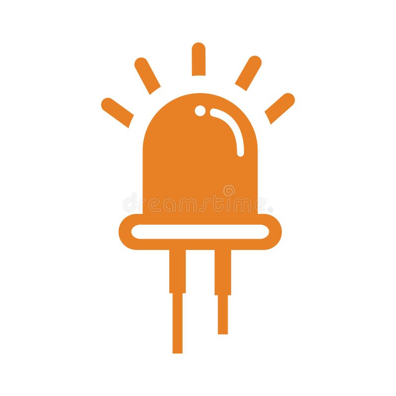 Diode, Led, Light Icon. Orange Vector Design Stock Vector ...