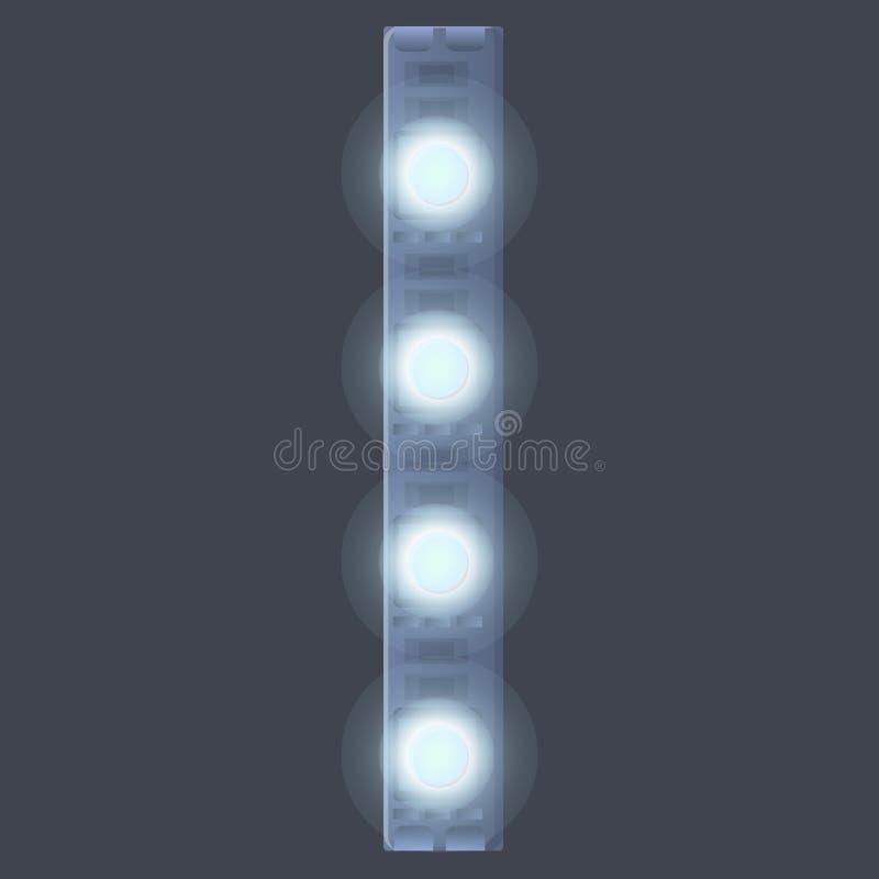 Diode Led Strip Lights Icon, Cartoon Style Stock Vector - Illustration ...