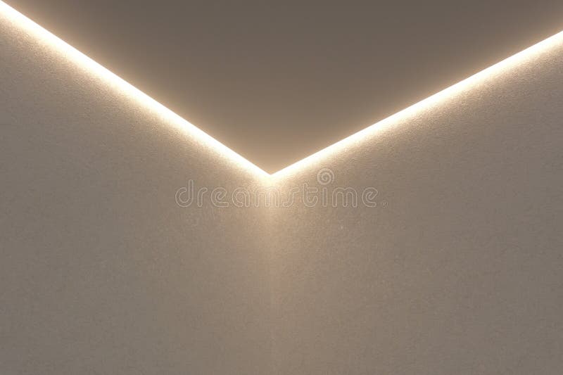 Diode Lighting in the Corners of the Ceiling in an Apartment with a ...