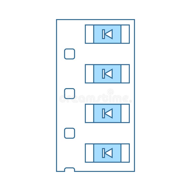 Diode Smd Component Tape Icon Stock Vector - Illustration of outline ...