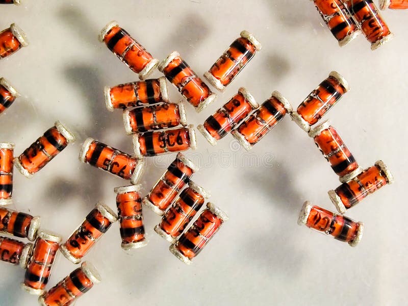 Diode Smd Electronic Components Displayed on a Clean White Background ...