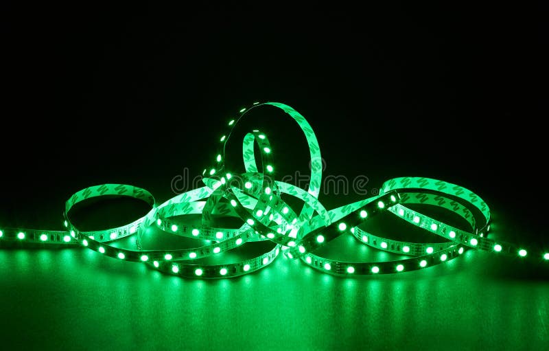 Diode Strip. Glowing Led Lights Tape Stock Image - Image of garland ...