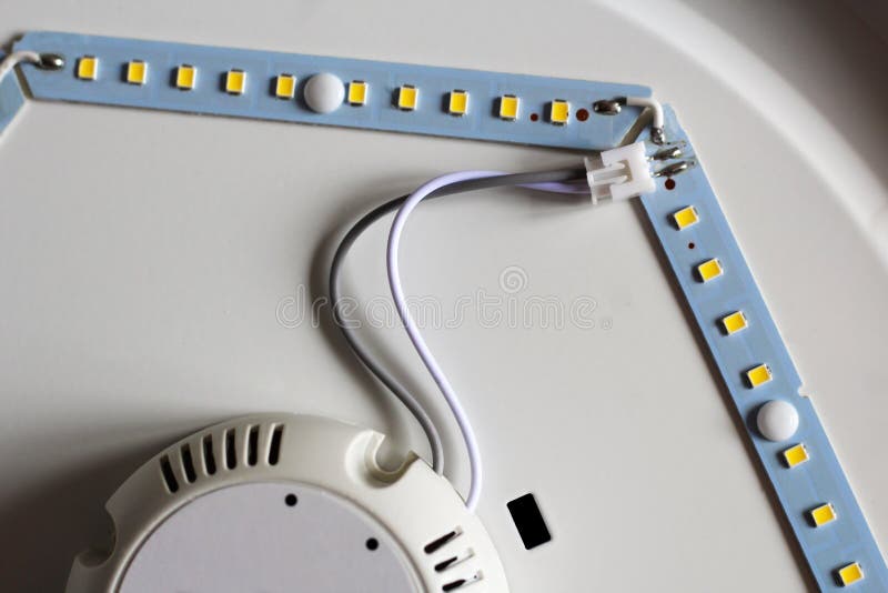 Diode Strip. Led Lights Tape Close-up Stock Image - Image of electrical ...
