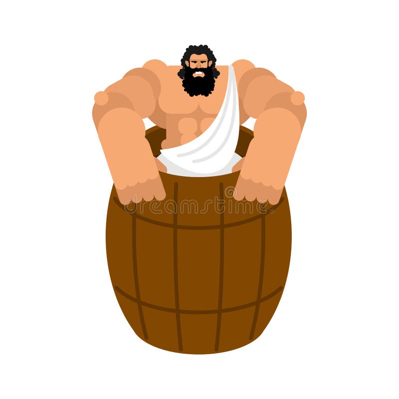 Greek Diogenes Book Philosophy Cartoon Stock Illustration ...