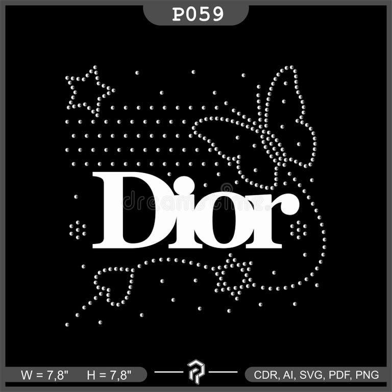 DIOR DESIGN. Rhinestones Pattern. Editorial Image - Illustration of ...