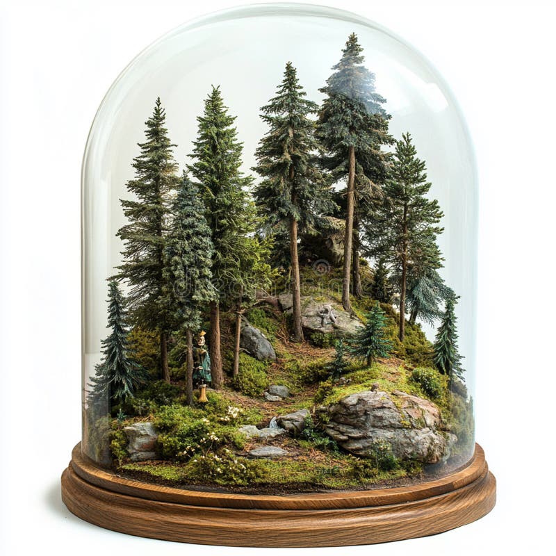A Diorama of a Forest Landscape in a Museum Display Case Stock ...