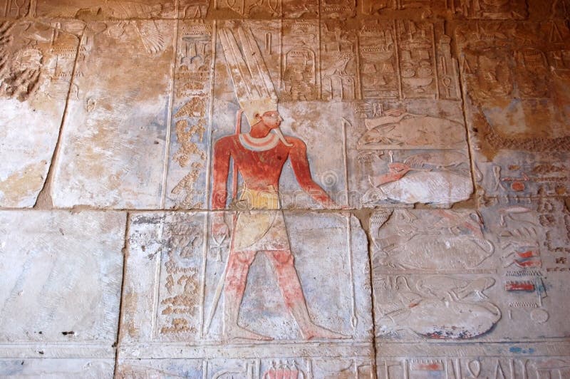 Dios egipcio antiguo Amun imagen de archivo. Imagen de egipcio - 15366045