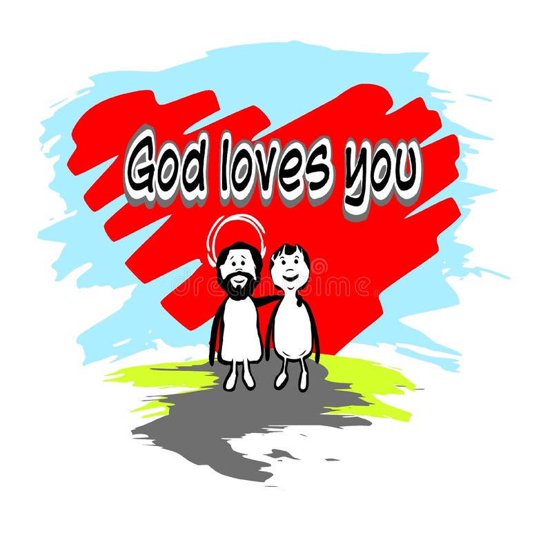 Dios le ama imagen de archivo. Ilustración de fondo - 107593011