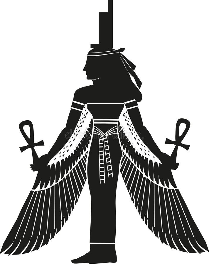 Diosa Egipcia Antigua - ISIS Ilustración del Vector - Ilustración de ...