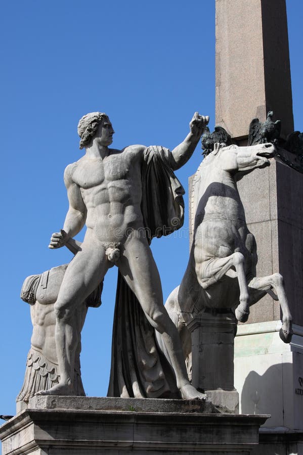 Dioscuri statue stock photo. Image of italia, castor - 28198176
