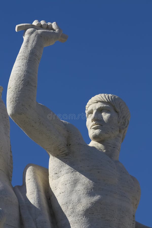 Dioscuri Statue in Rome stock photo. Image of myth, roman - 78976902
