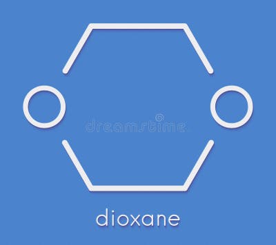 Dioxane 1,4-dioxane Solvent Molecule. Skeletal Formula. Stock ...