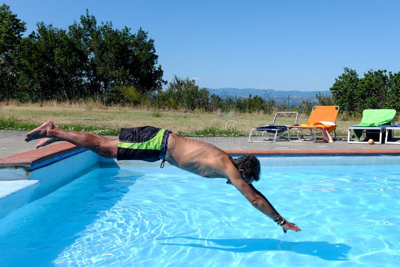 Dip in the pool stock photo. Image of grass, close, pool - 79965700