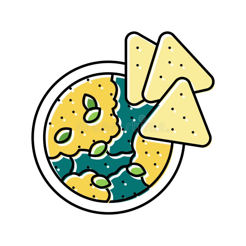 Dip Spinach Color Icon Vector Illustration Stock Vector - Illustration ...