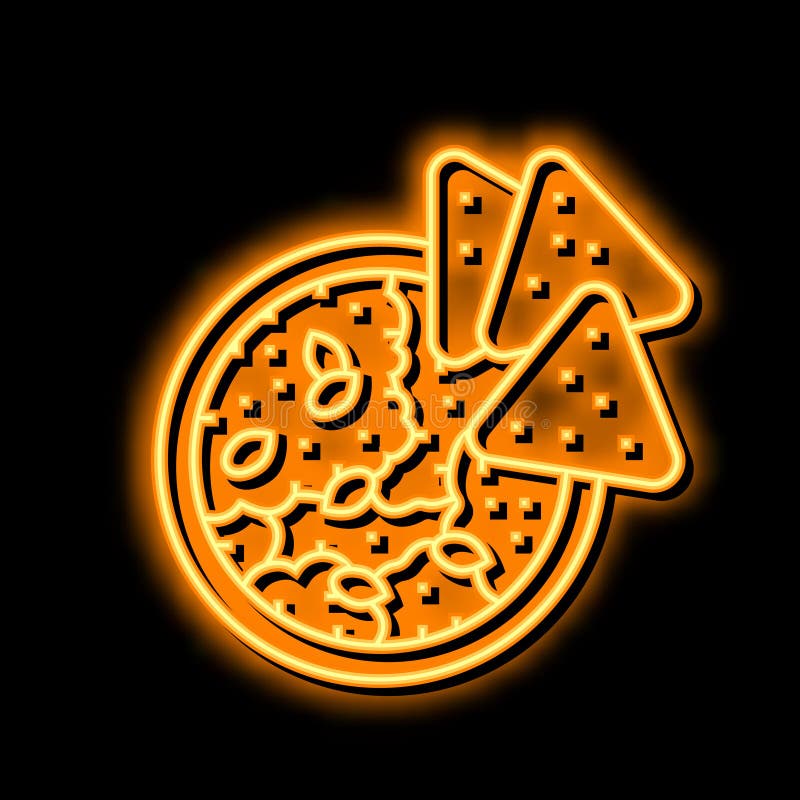 Dip Spinach Neon Glow Icon Illustration Stock Vector - Illustration of ...